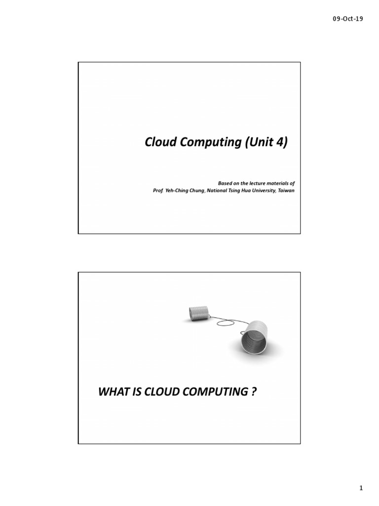 CC Unit 4.1 Cloud-Intro | PDF | Parallel Computing | Cloud Computing