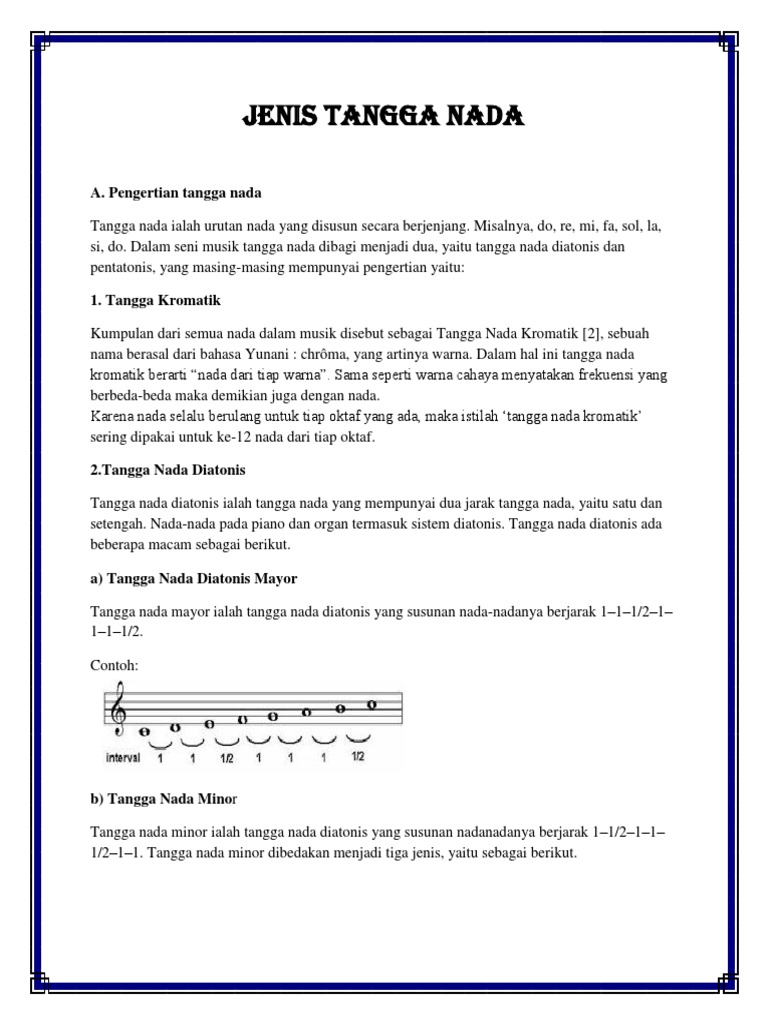 Jenis Tangga Nada | PDF