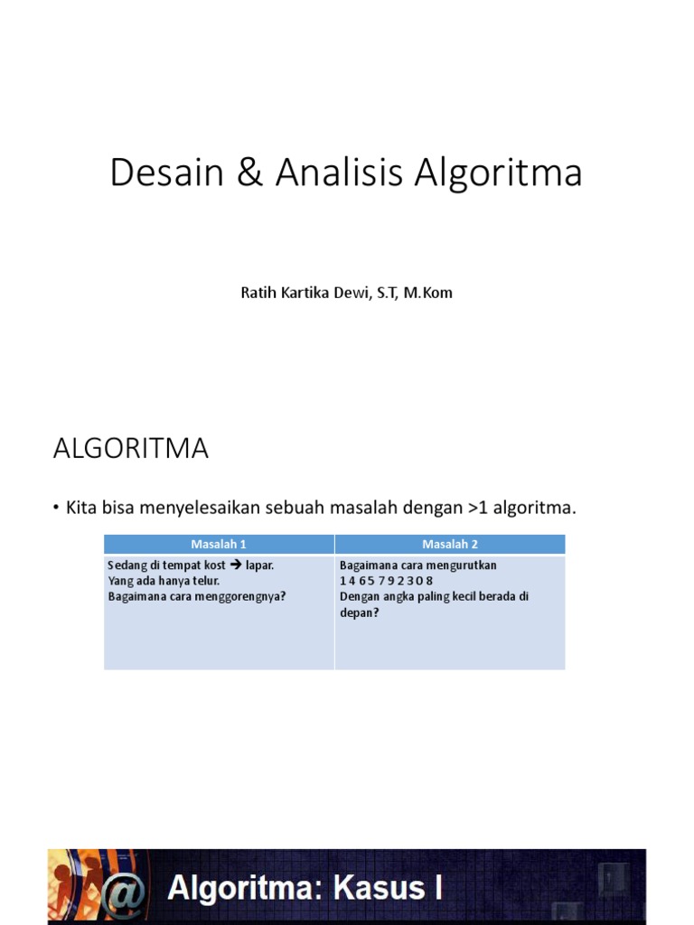Pendahuluan - Desain - Analisis Algoritma-RKD | PDF | Komputer