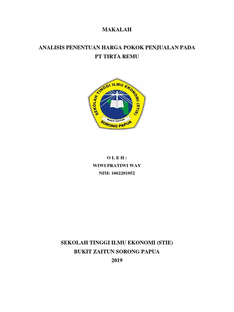 Analisis HPP di PT Tirta Remu | PDF | Bisnis