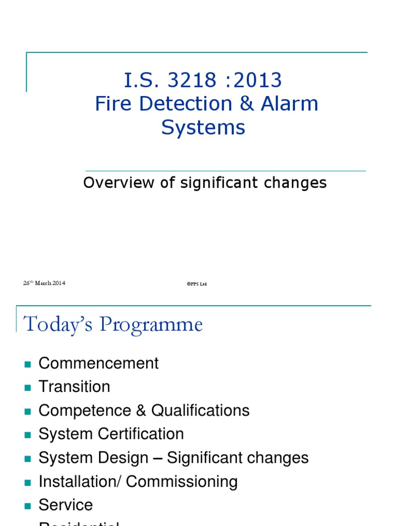I.S. 3218 :2013 Fire Detection & Alarm Systems | PDF | Nature