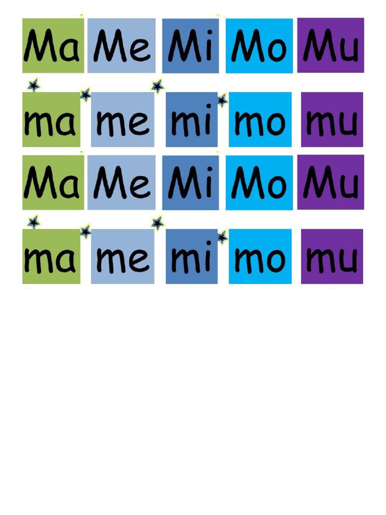 Silabas Ma Me Mi Mo Mu 