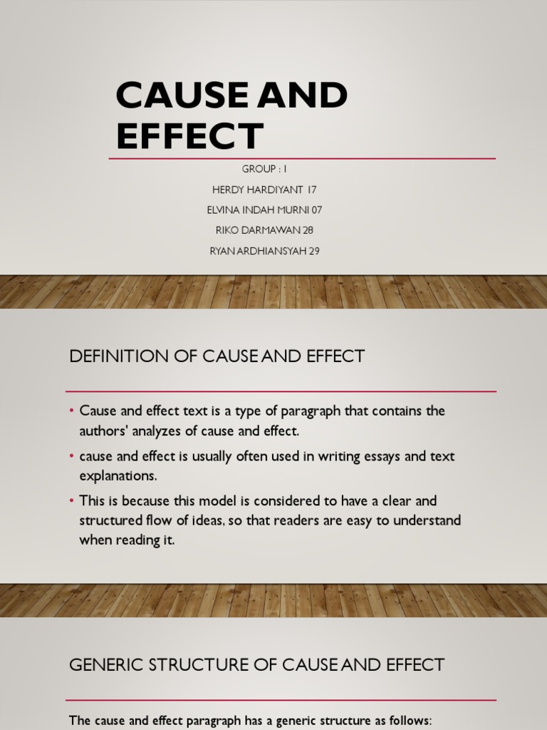 Cause and Effect | PDF