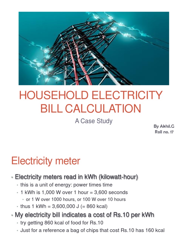 Household Electricity Bill Calculation (Final) | PDF | Kilowatt Hour | Watt