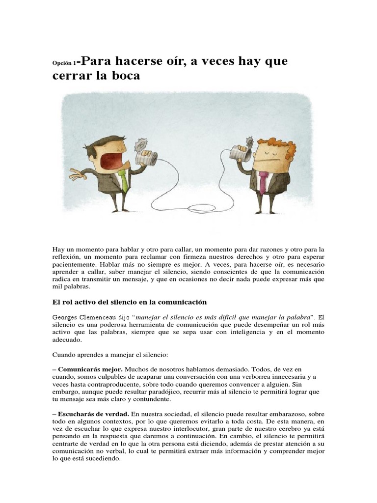 Saber Callar - Hablar | PDF | Verdad | Razón