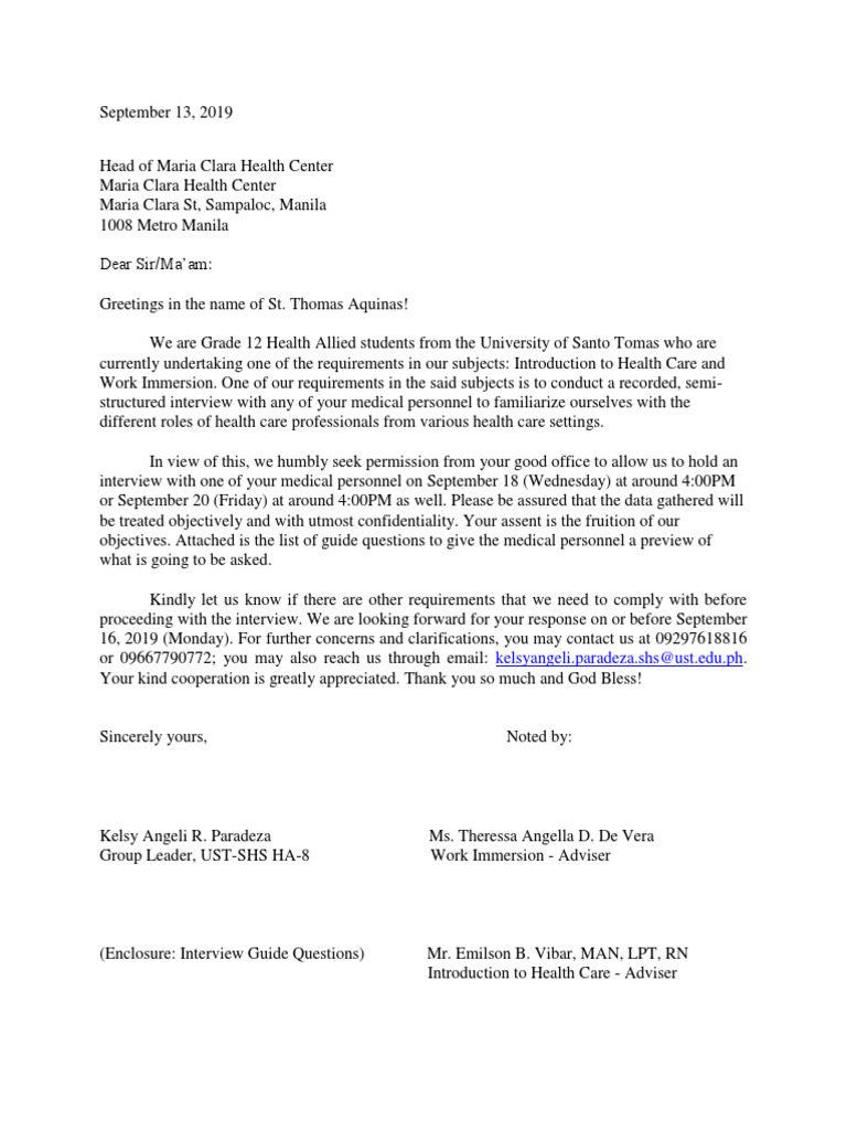 Health Center Letter | PDF | Medicine | Health Care