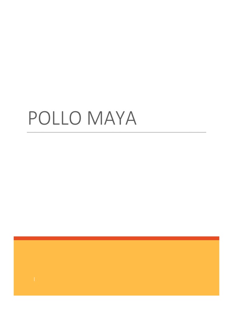 Pollo Maya | PDF | Precios | Producto (Negocio)