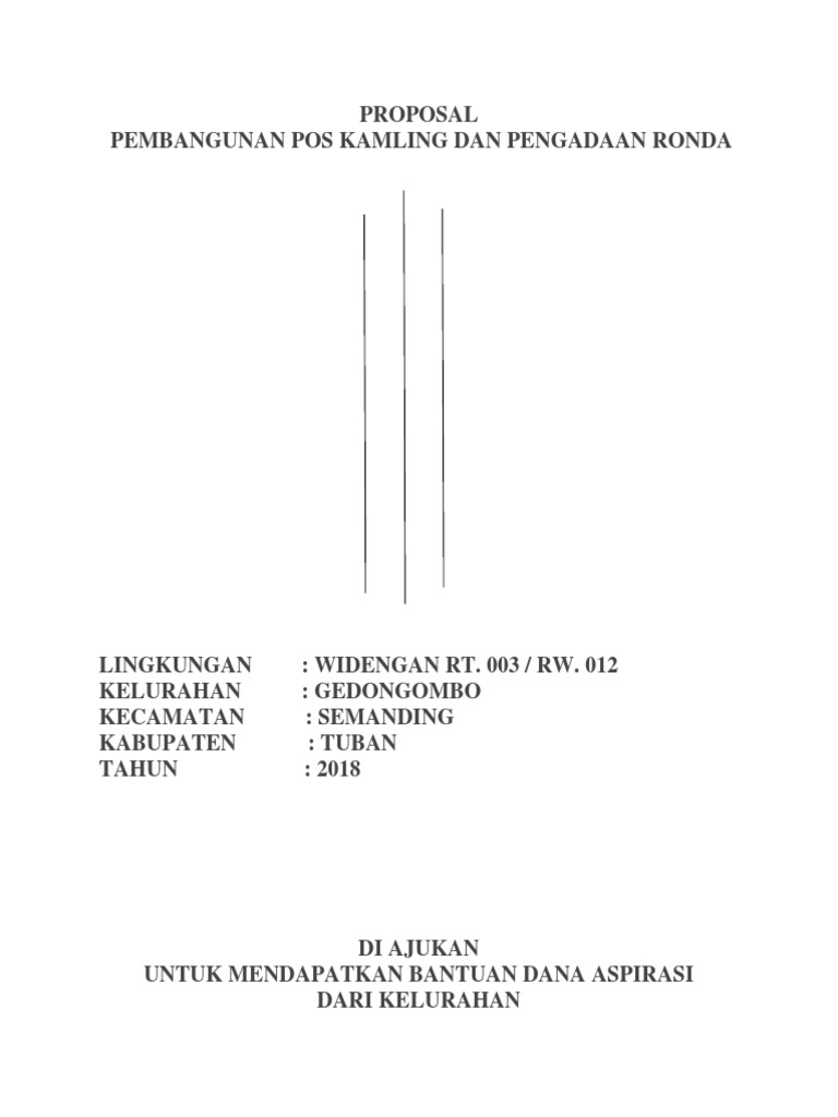 Proposal Pembangunan Pos Kamling-Pengadaan Ronda | PDF