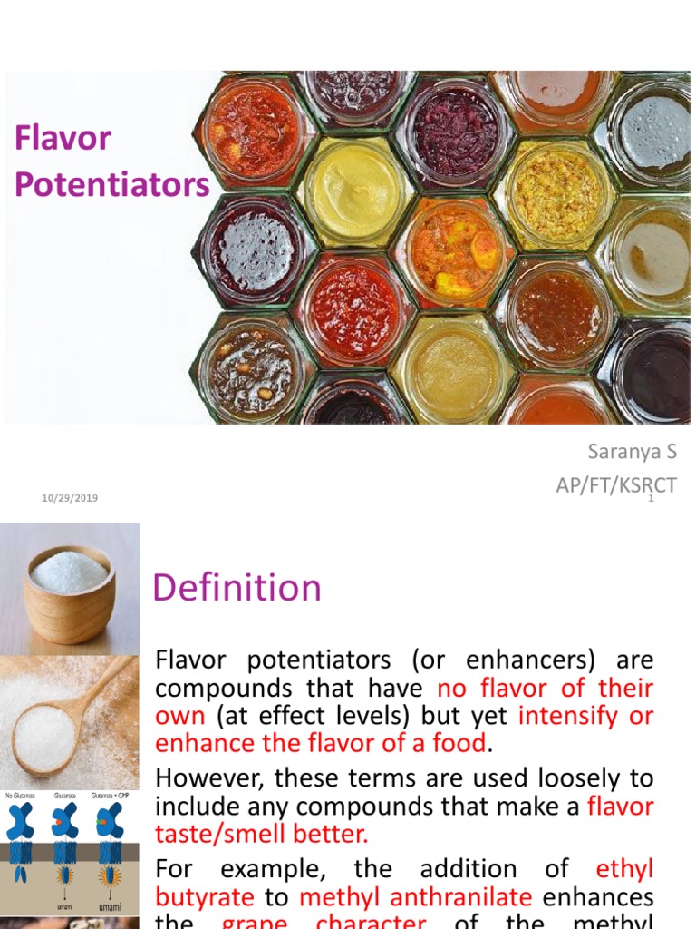 Flavor Potentiators | PDF | Flavor | Taste
