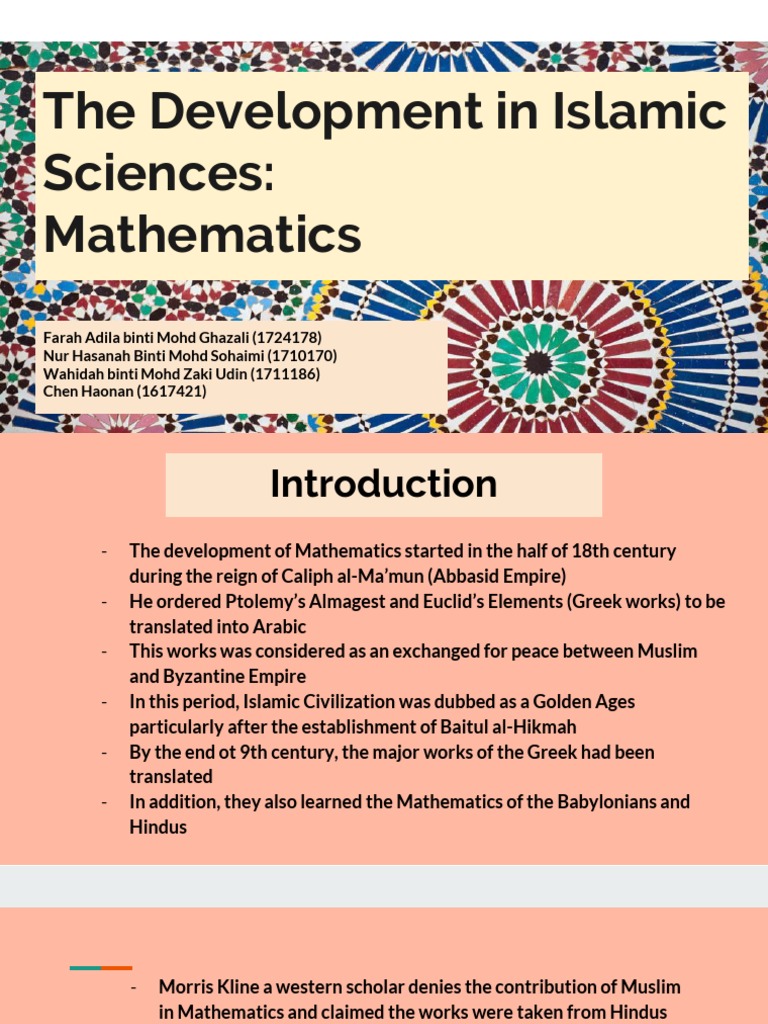 Mathematics in Islamic Civilization | PDF | Omar Khayyam | Geometry