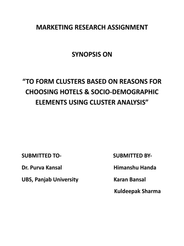 Marketing Research Assignment | PDF | Competitive Advantage | Sampling ...