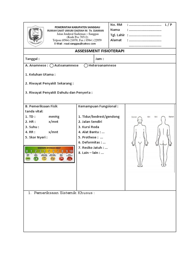Blanko Assessment Fisioterapi | PDF