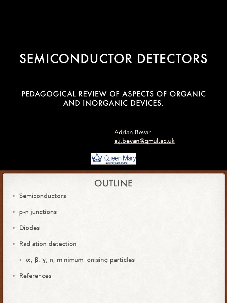 Semiconductor Detectors | PDF | Semiconductors | Mosfet