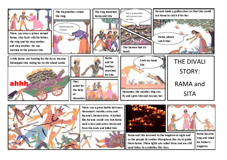 Rama and Sita Comic Strip | PDF | Sita | Rama