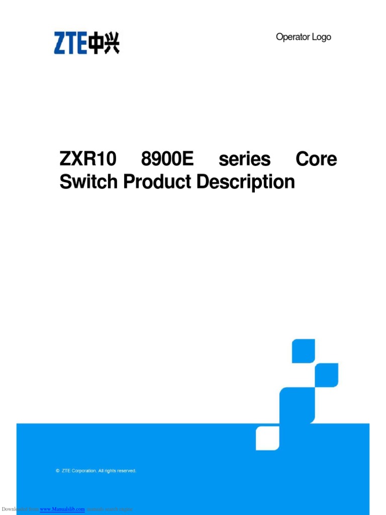 ZXR10 8900E Series Core Switch Product Description: Operator Logo | PDF ...