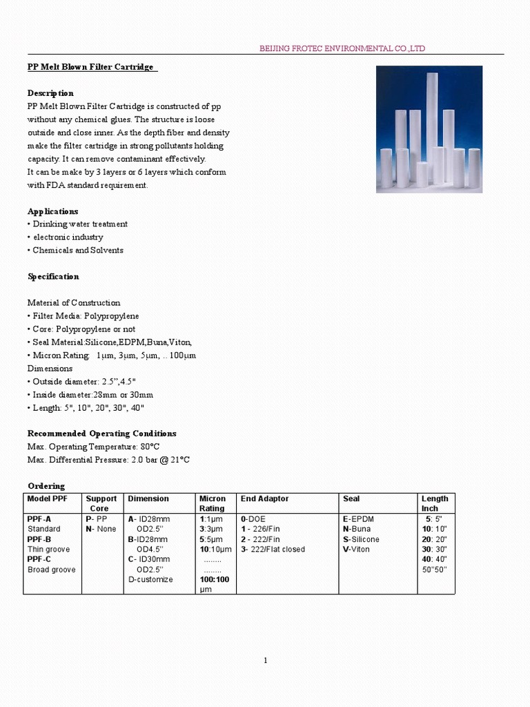Frotec Catalogue | PDF | Filtration | Silicone