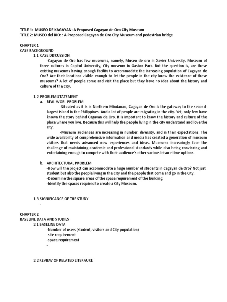 Cagayan de Oro City Museum | PDF | Museum | Communication