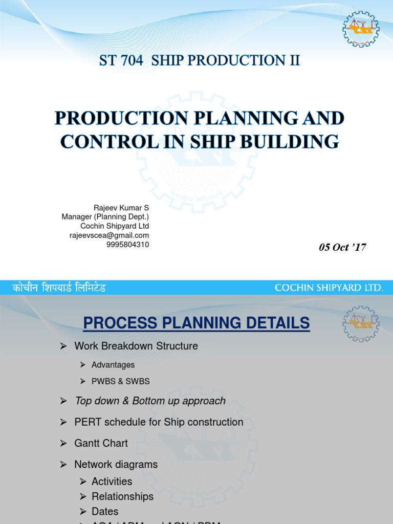 Ship Production Planning and Control | PDF | Business | Economic Sectors