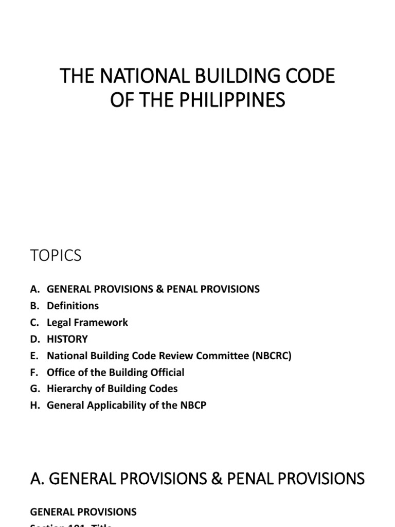 National Building Code of the Philippines | PDF | Building Code | Fine ...