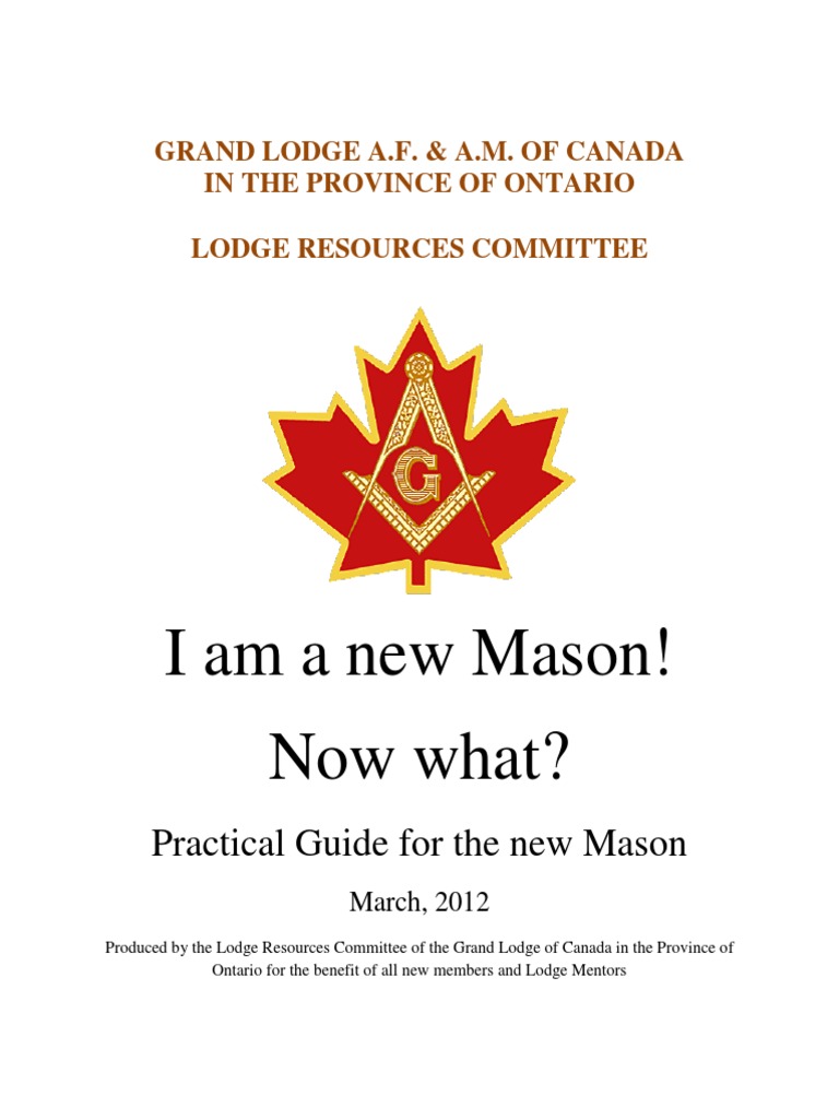 Practical Guide For The New Mason | PDF | Masonic Lodge | Fraternities