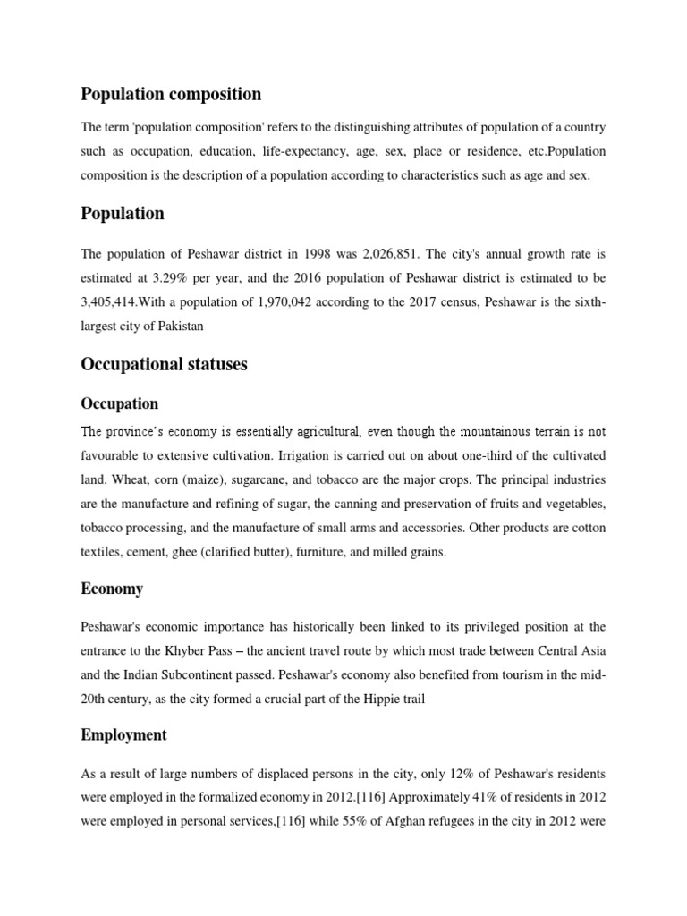 Population Composition | PDF