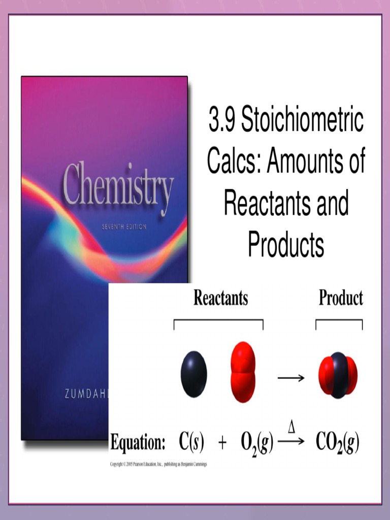 3 9 Stoichiometric Calcs Amounts of Reactants and Products | PDF | Mole ...