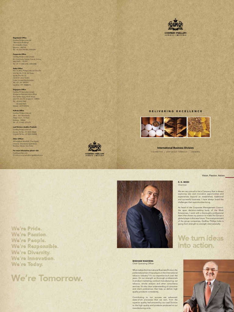 GPI IBD Brochure-06 July 2015 | PDF | Cigarette | Iso 9000