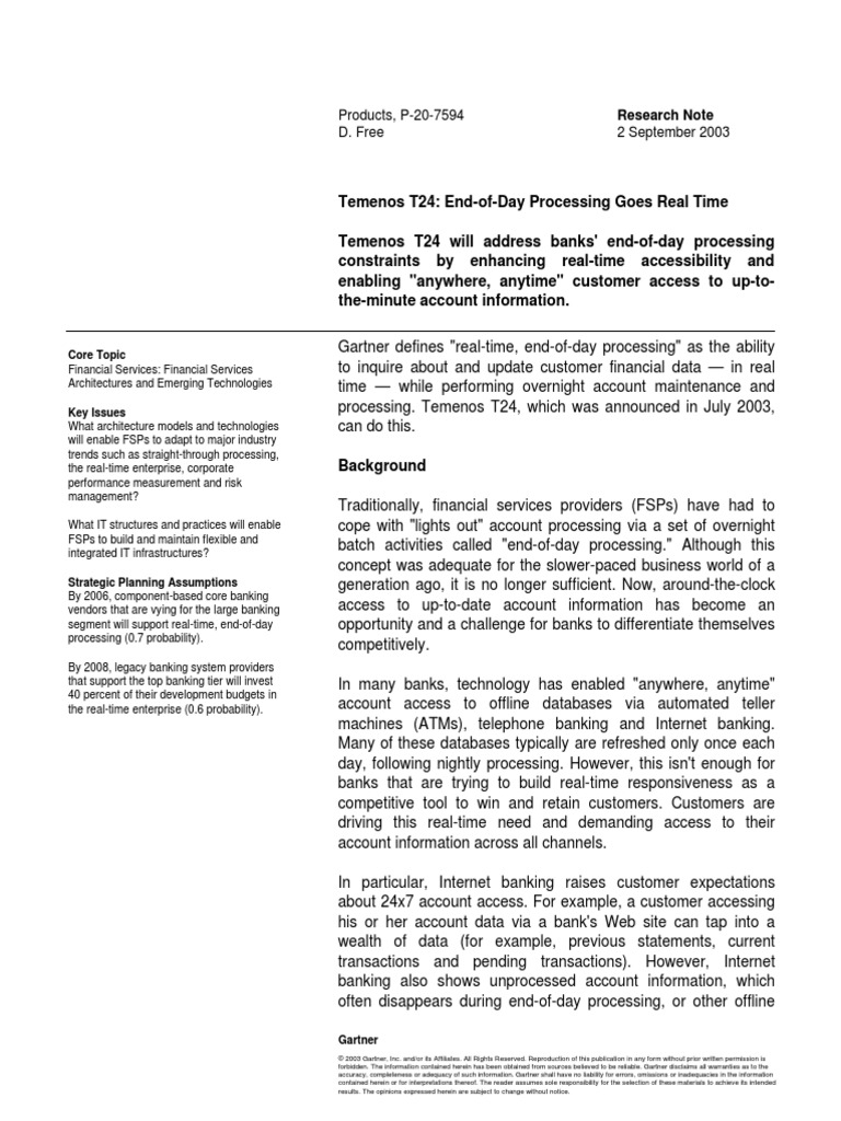 Temenos T24 End-Of-Day Processing | PDF | Scalability | Banks