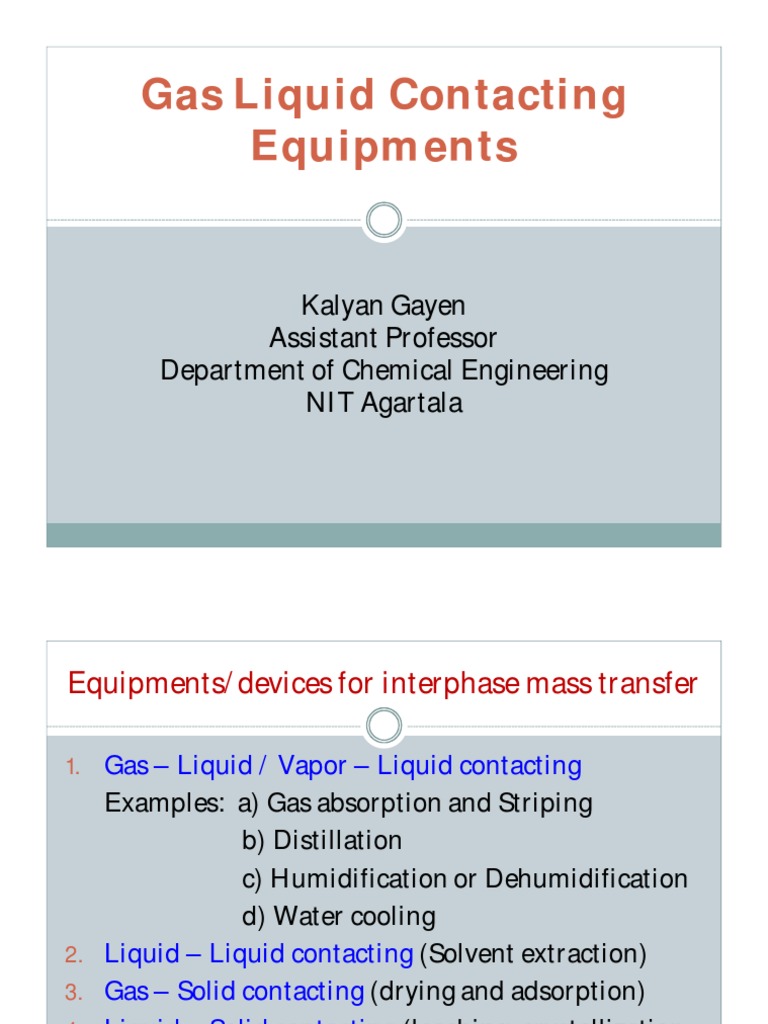 2017.08.28 - Gas - Liquid Contacting Equipments PDF | PDF ...