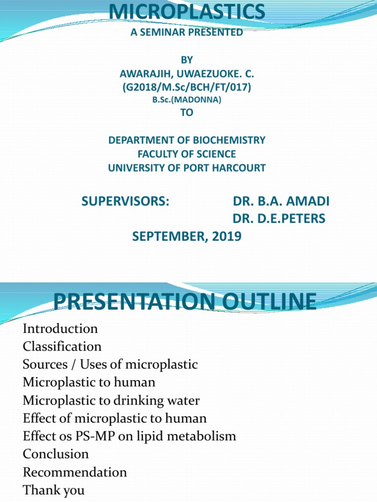 MICROPLASTICS | Download Free PDF | Plastic | Chemistry