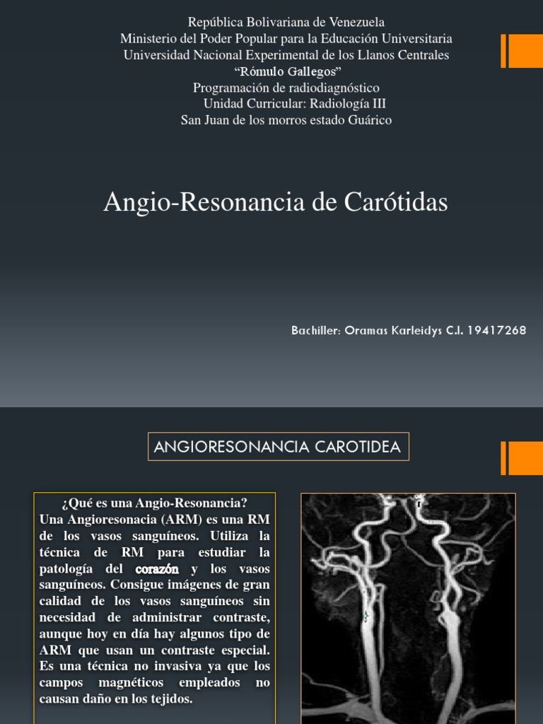 Angioresonancia Carotidea | PDF | Radiología | Sistema cardiovascular