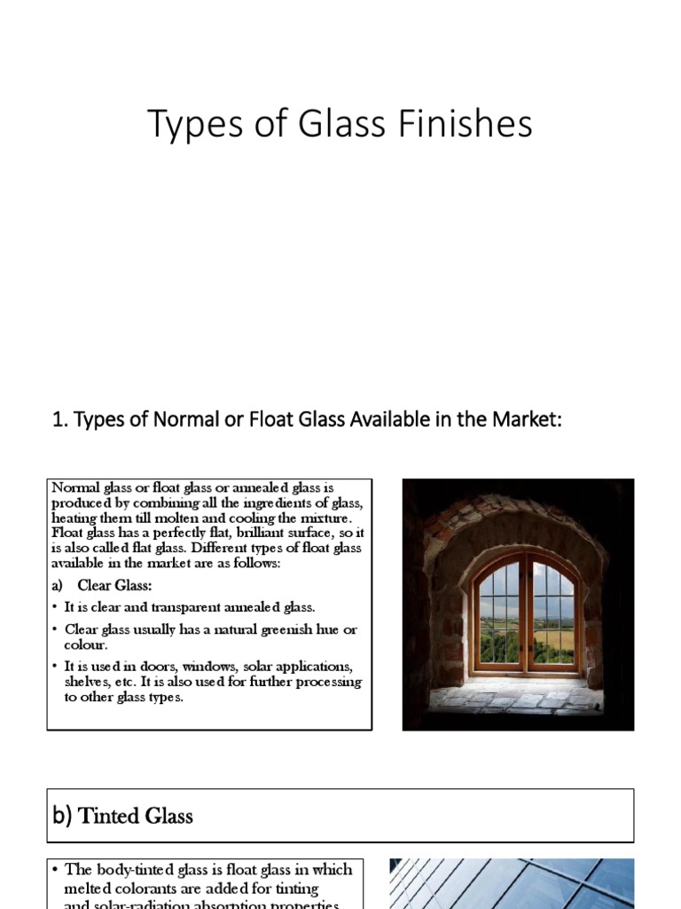 Overview of Glass Finish Types | PDF | Glasses | Window