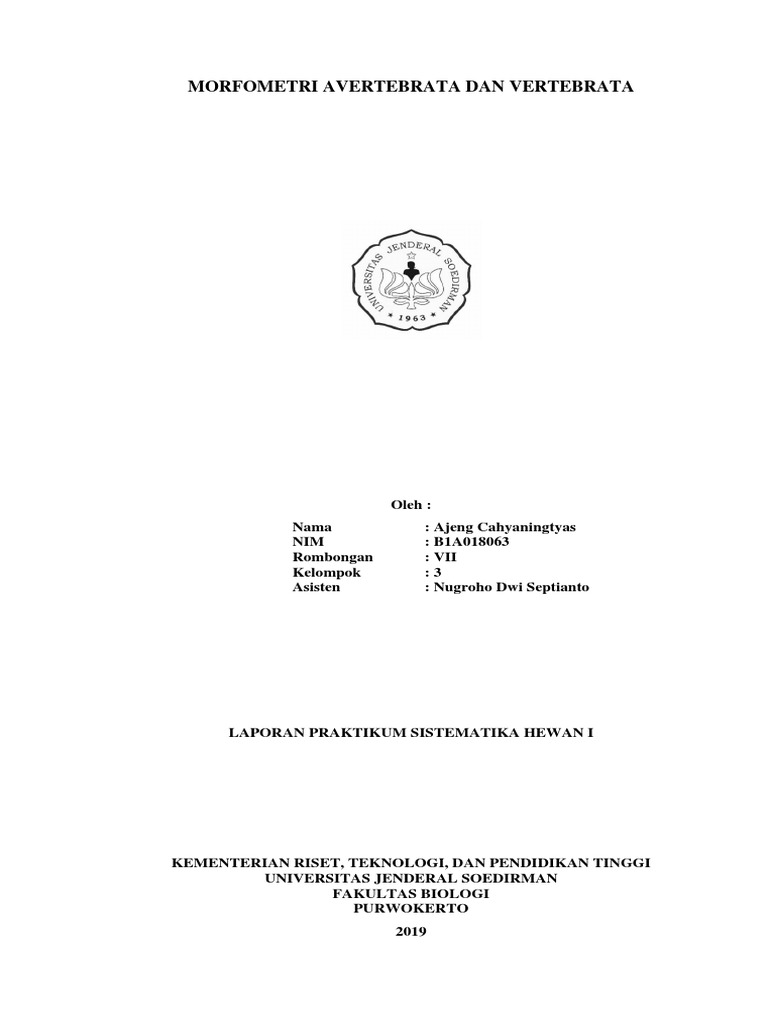 Morfometri Invertebrata dan Vertebrata | PDF