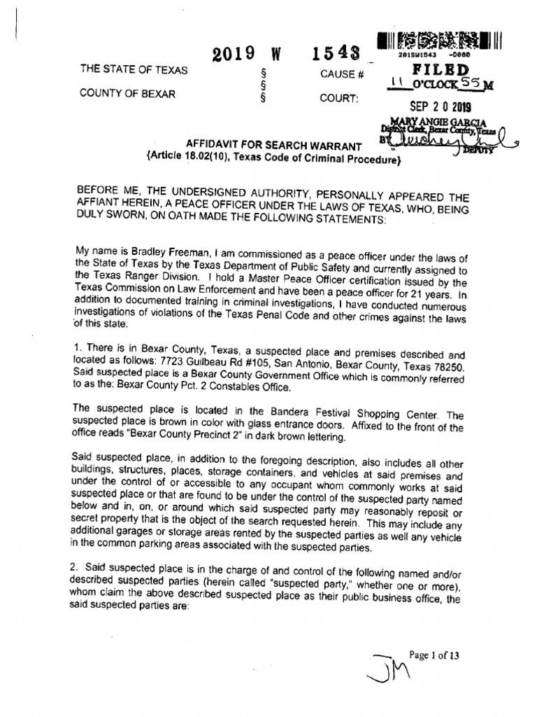 Pct 2 Search Warrant and Inventory