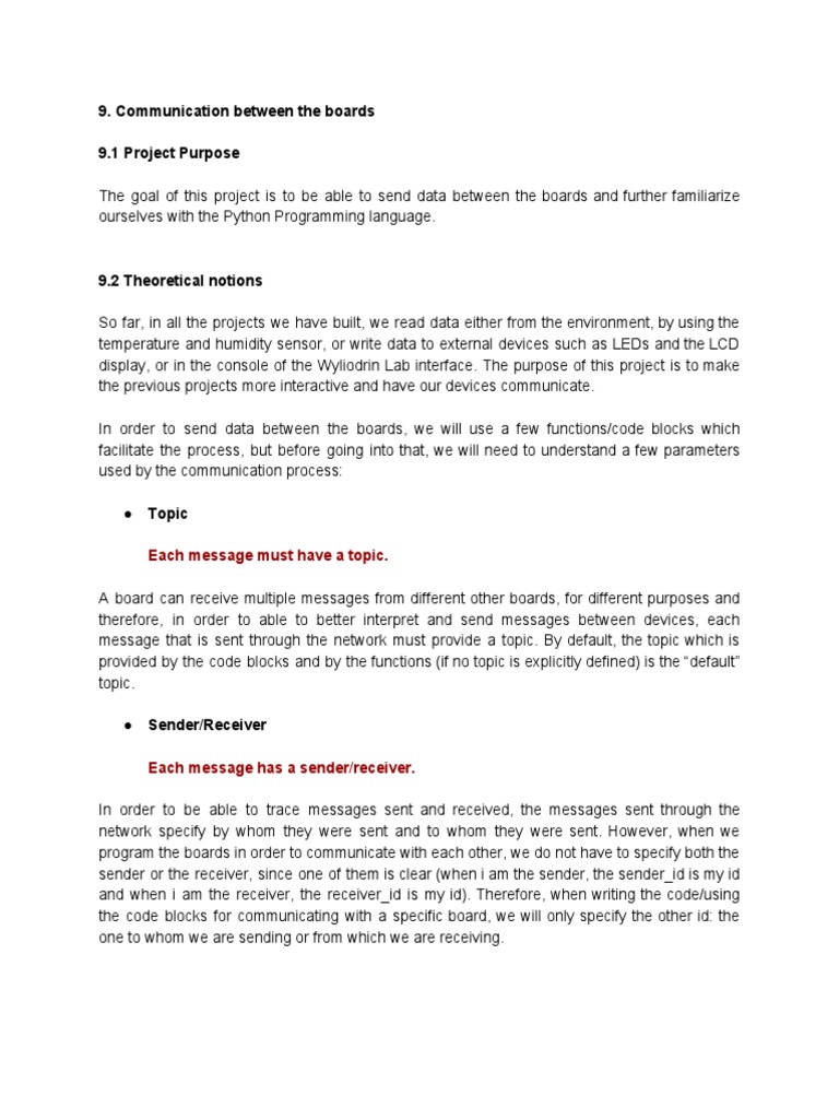 Communication Between The Boards | PDF | Subroutine | Command Line Interface