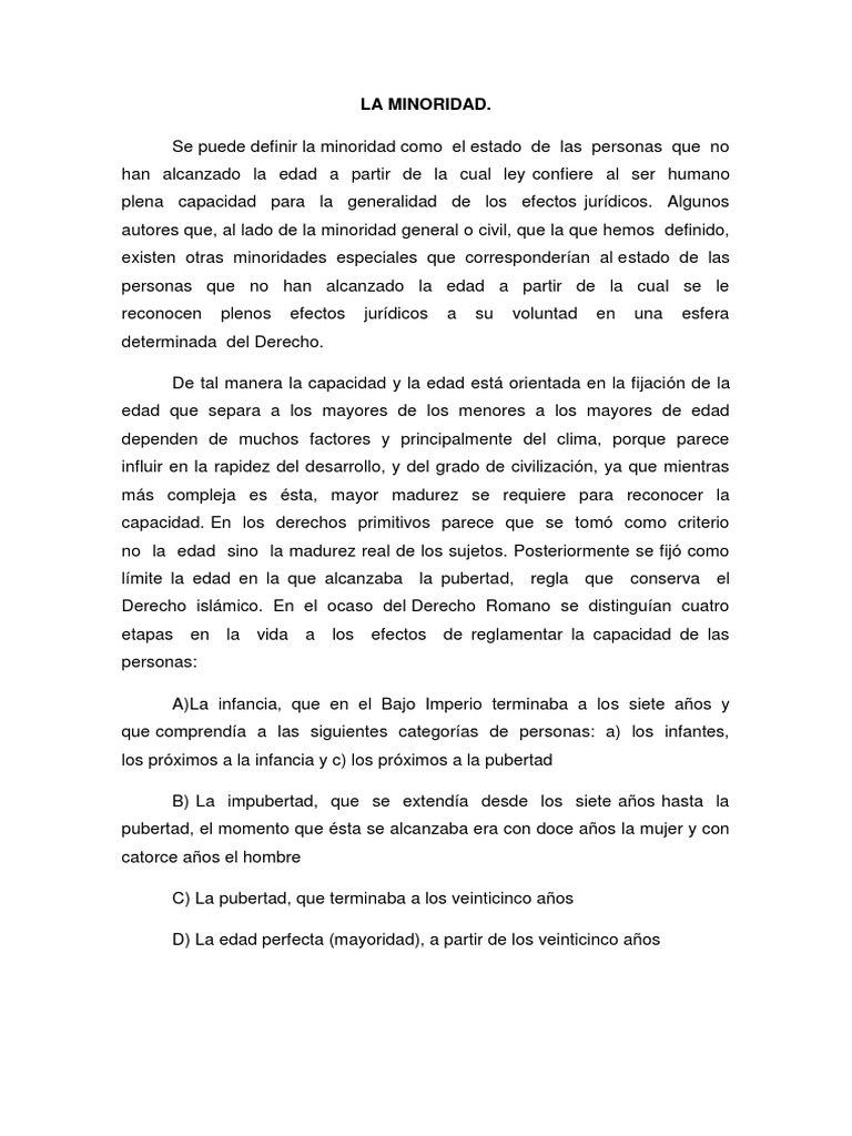 La Minoridad | PDF | Menor (ley) | Matrimonio