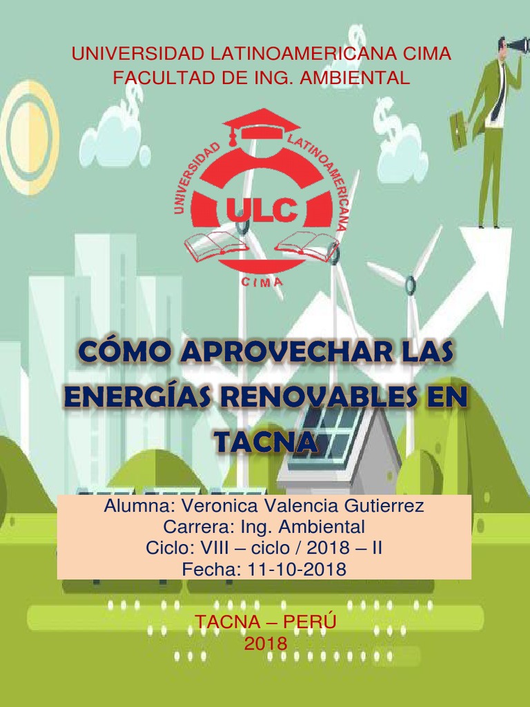 Aprovechamiento de Energías Renovables en Tacna | PDF | Energía eólica ...