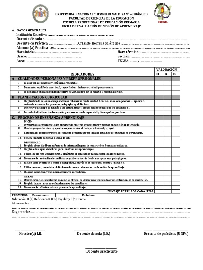 Ficha de Eval. - en Aula | PDF | Evaluación | Maestros Ficha de Eval. - en Aula | PDF | Evaluación | Maestros