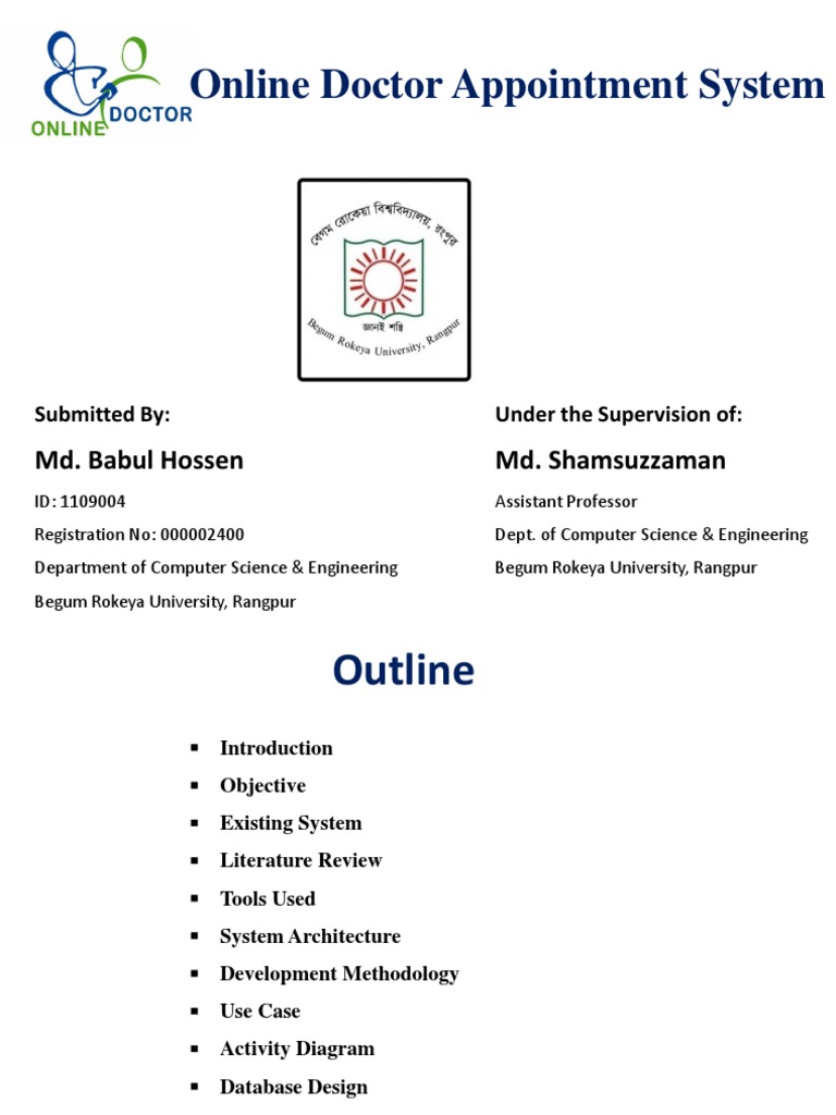 Online Doctor Appointment System | PDF | Web Application | Databases