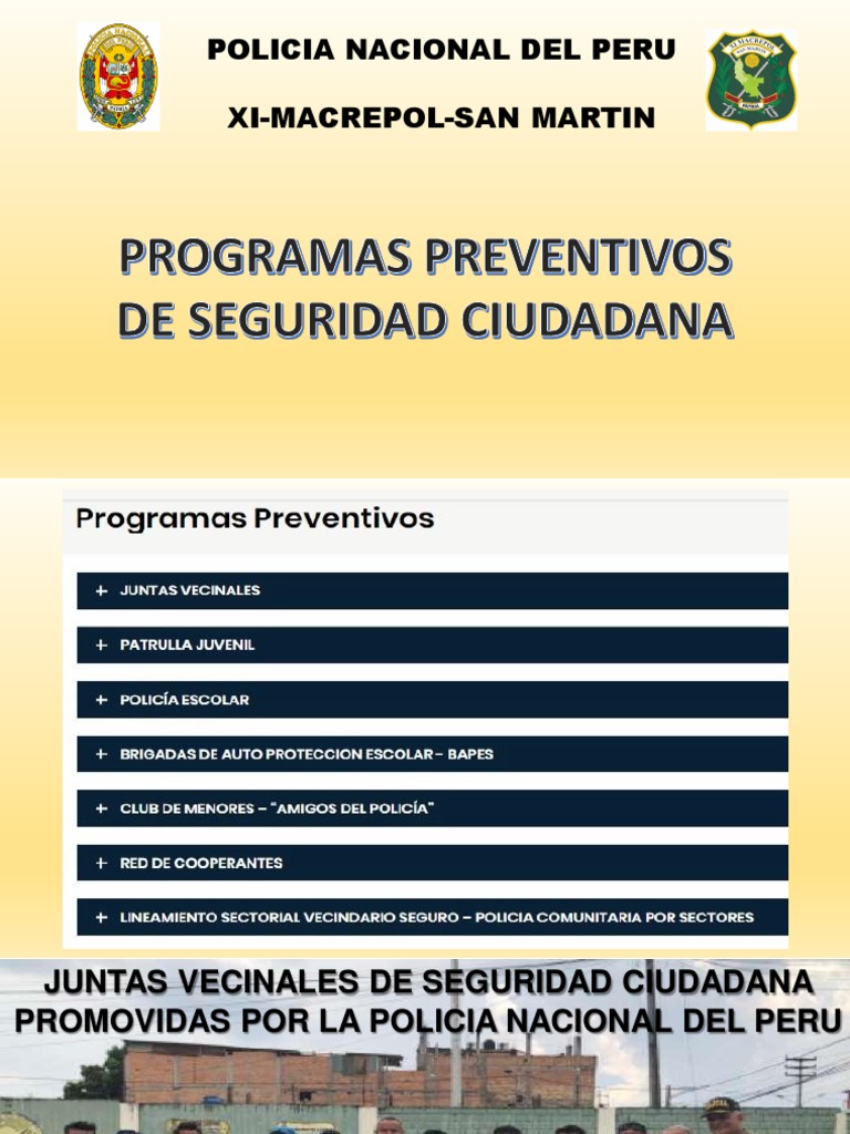 Programas PNP | PDF | Policía | Debido al proceso