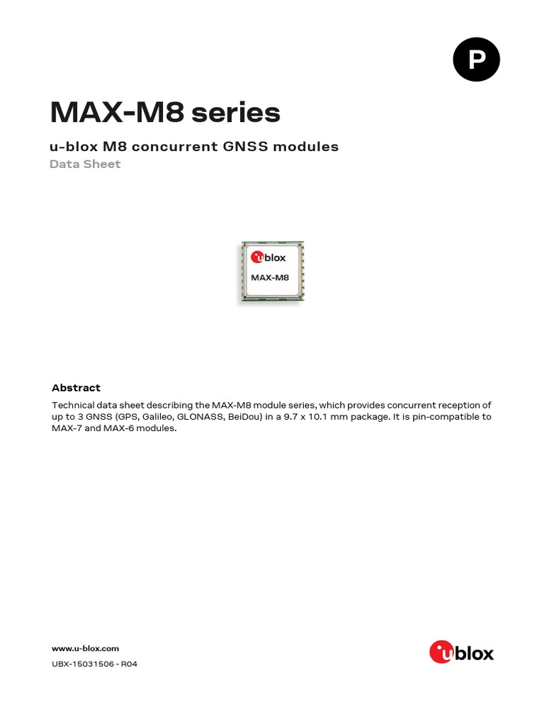MAX-M8 Series Small U-Blox M8 GNSS GPS Module | PDF | Global ...