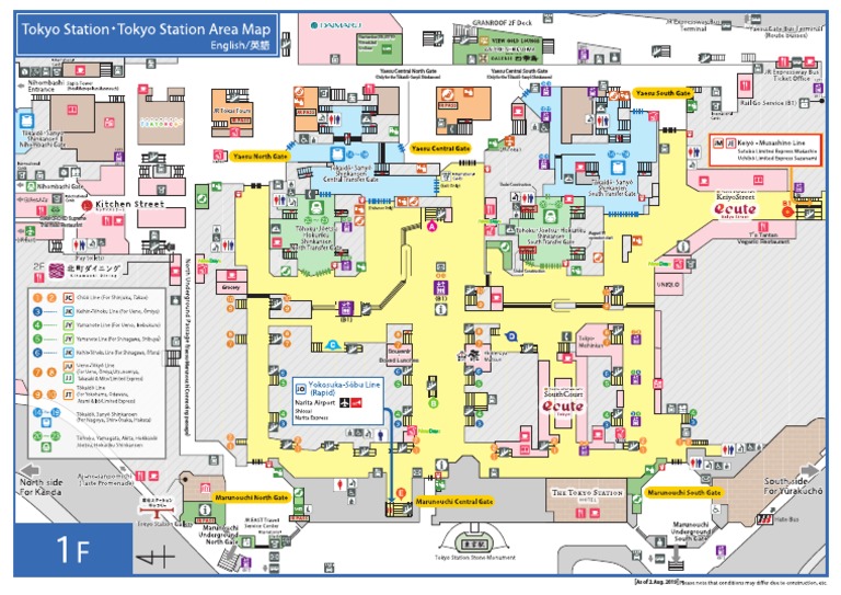 Tokyo Station Food and Layout Map | PDF