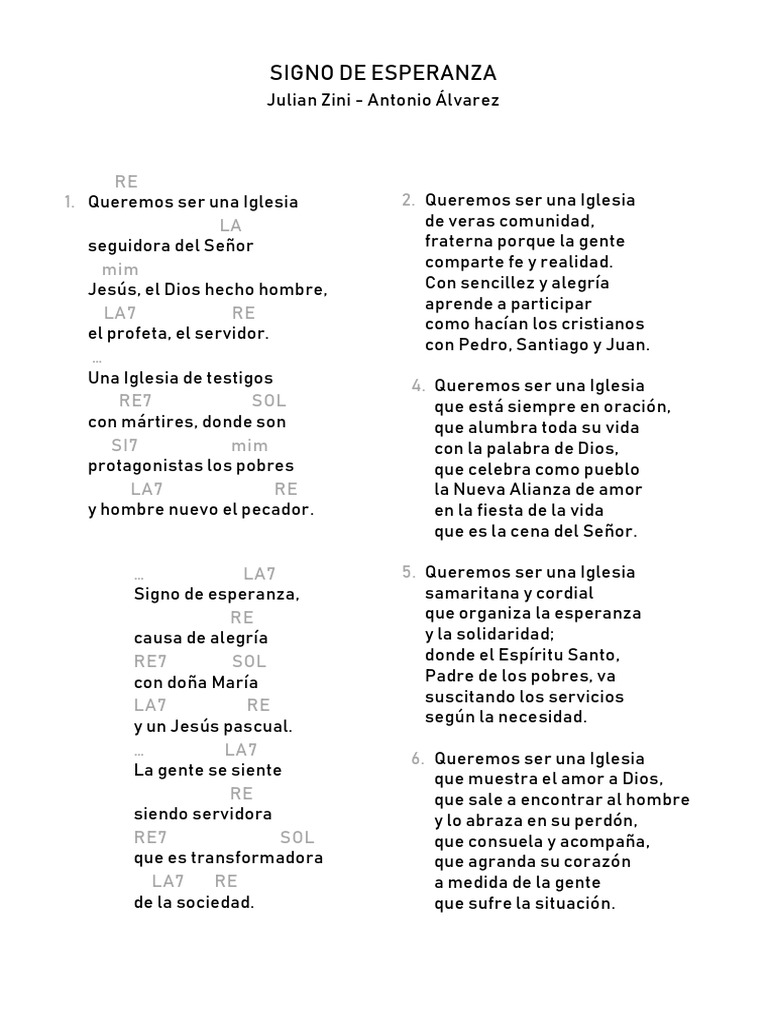 Signo de Esperanza | Descargar gratis PDF | Iglesia Católica | eucaristía