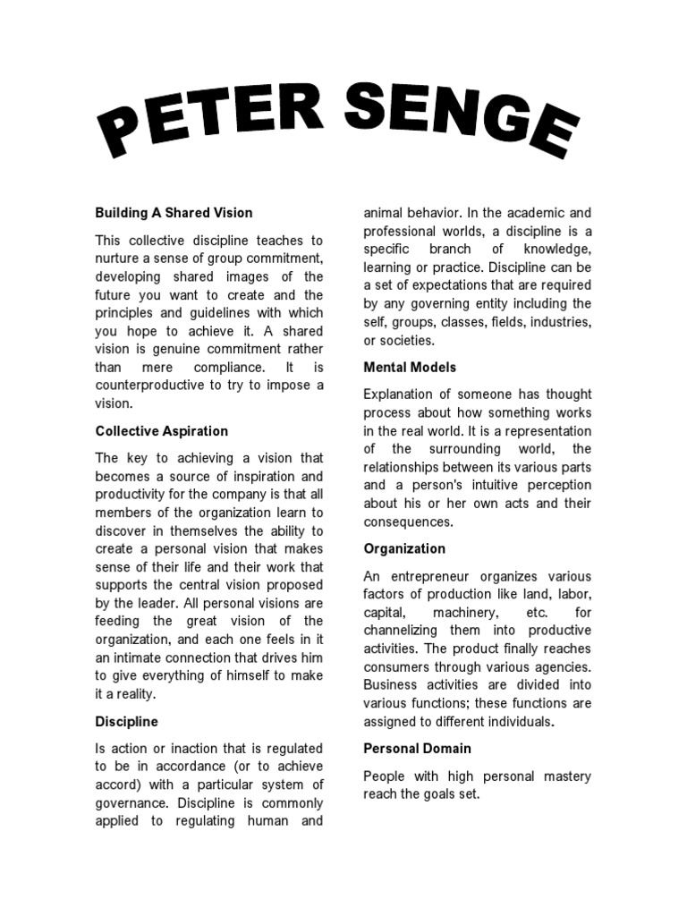 Peter Senge | PDF | System | Goal