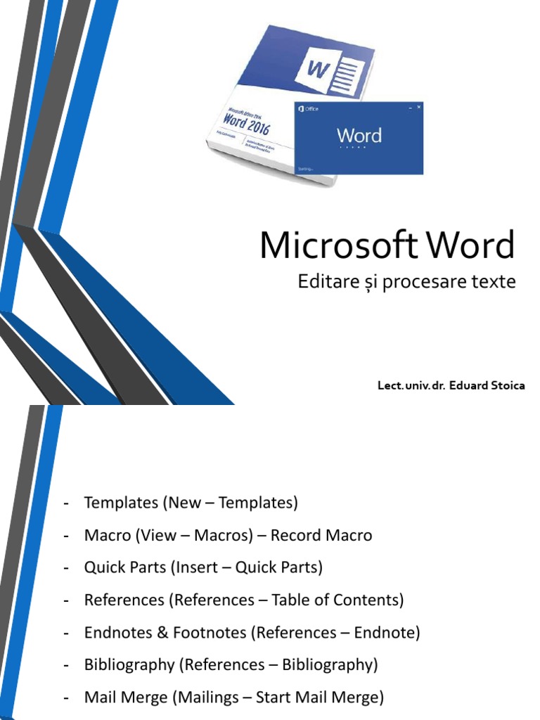 Prezentare - Microsoft Word | PDF