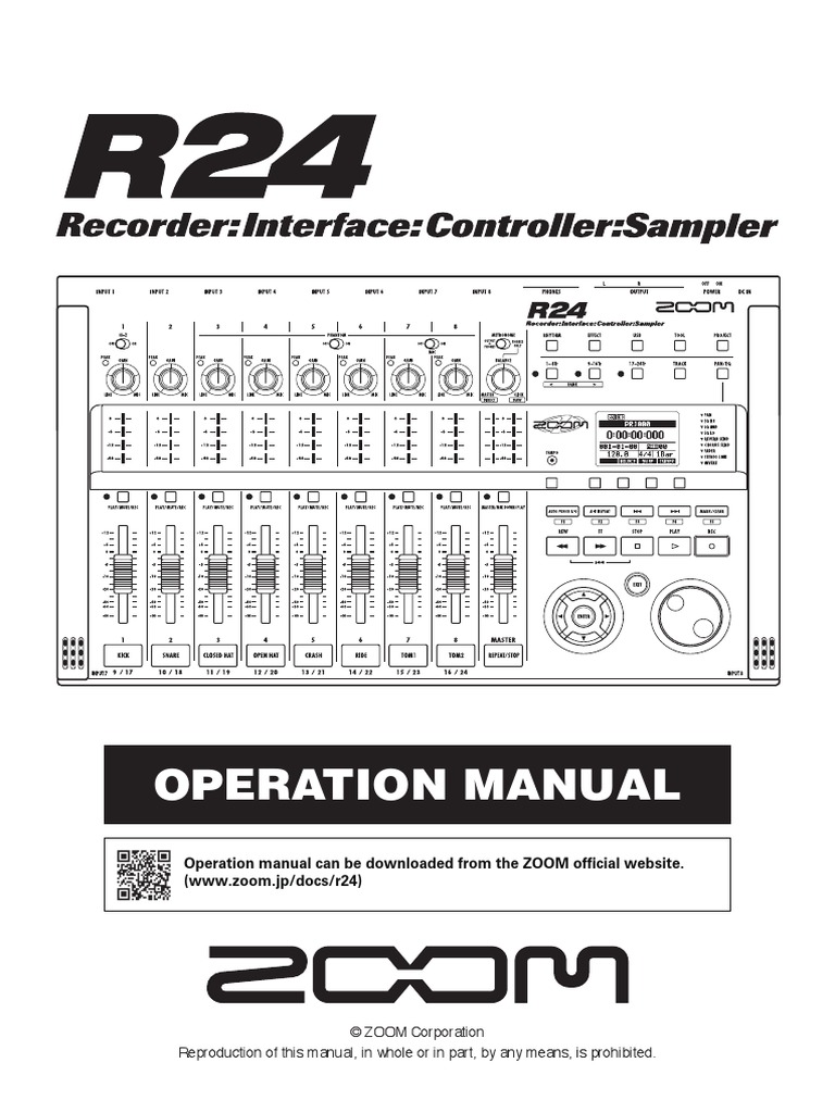 Zoom R24 Operation Manual | PDF | Sound Recording And Reproduction ...