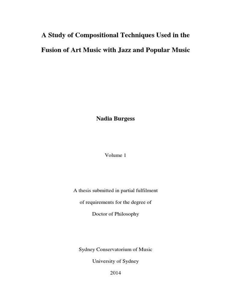 A Study of Compositional Techniques Used | PDF | Jazz | Composers
