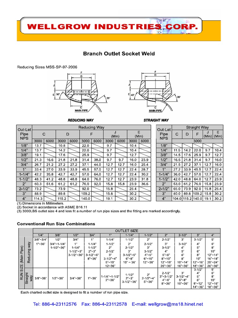 Sockolet Fittings Catalogue PDF | PDF