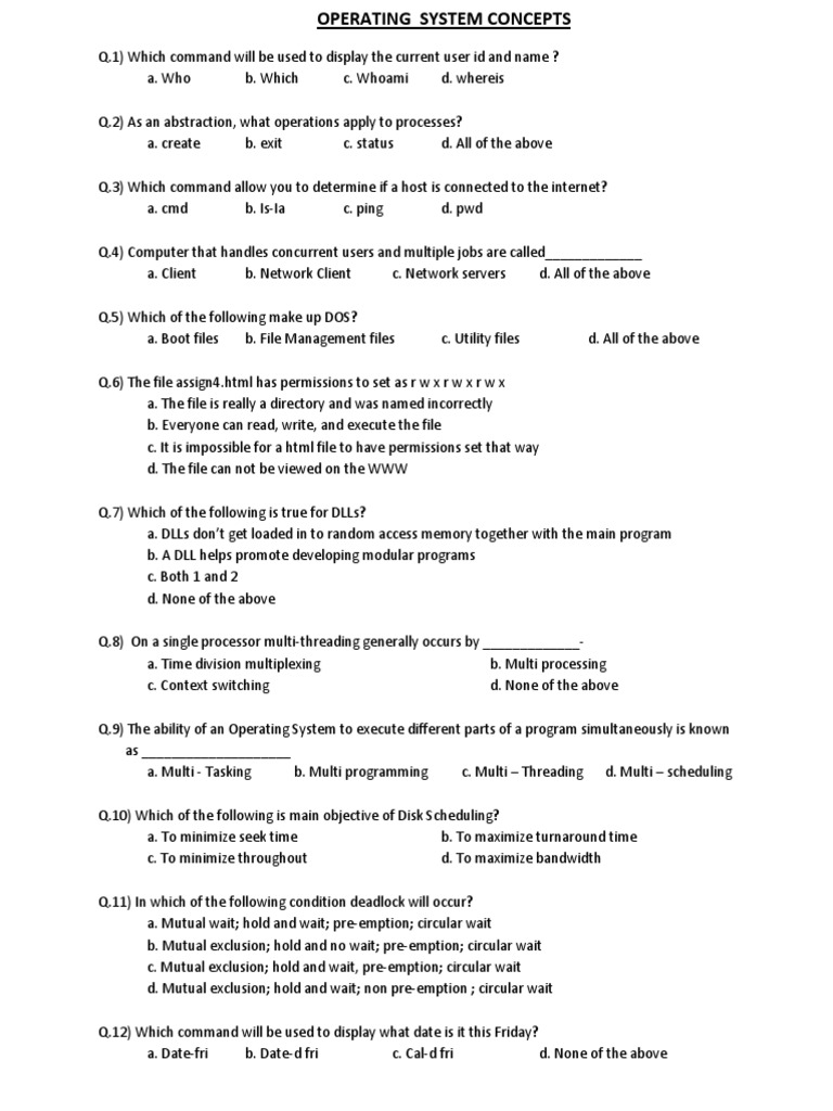 Os Concepts | PDF | Scheduling (Computing) | Process (Computing)