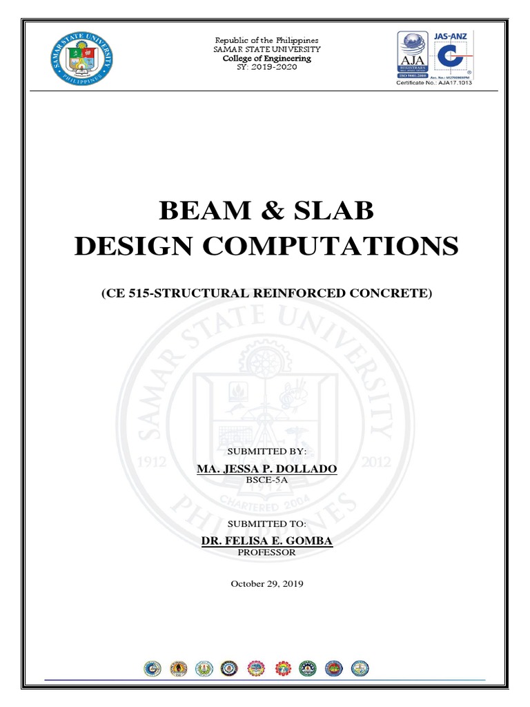 Example of The Design of REINFORCED CONCRETE BEAM | PDF | Solid Mechanics | Structural Engineering